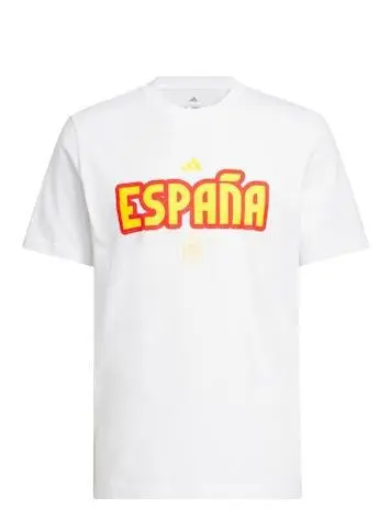 Adidas World Cup 2026 Spain Home Graphic Tee Shirt - White