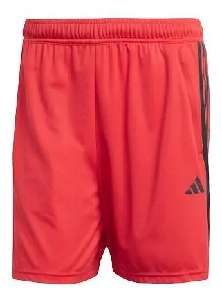 Adidas Train Essentials Pique 3-stripes Shorts - Pure Ruby Black
