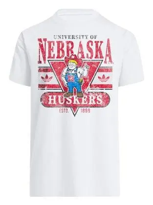 Adidas Cornhuskers Graphic T-shirt - Nebraska White