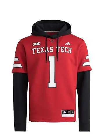 Adidas Raiders Jersey Hoodie - Red Team Power Red Black