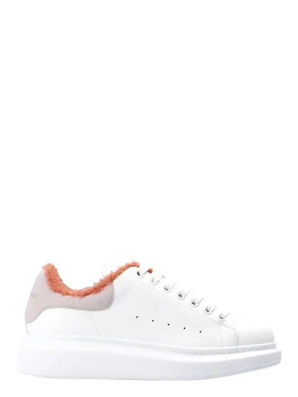 Alexander McQueen Oversized Shearling - White/patchouli/tea Rose