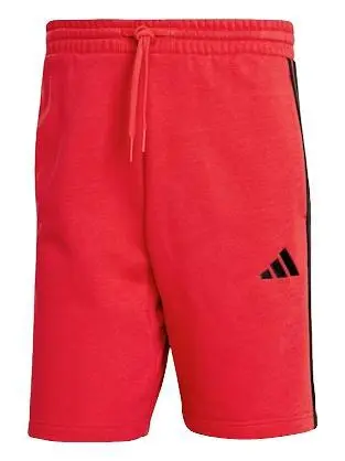 Adidas Essentials 3-stripes Fleece Shorts - Pure Ruby Black