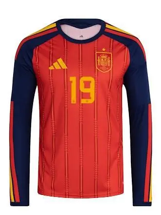 Adidas Spain 26 Home Yamal Long Sleeve Jerseysnz - Vivid Red/soccr/seu