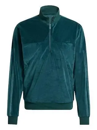 Adidas Velour Half Zip Track Top - Aurora Ivy