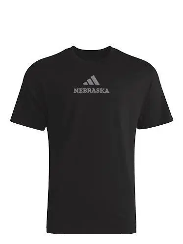 Adidas Cornhuskers All Szn Embroidered Tee Shirt - Nebraska Black