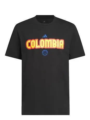 Adidas World Cup 2026 Colombia Home Graphic Tee Shirt - Black