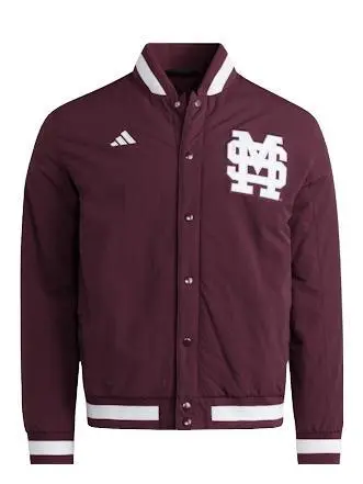Adidas Coaches Dugout Jacket - Mississippi State Team Maroon