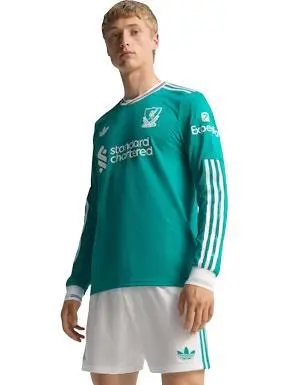 Adidas Liverpool Fc 25/26 Long Sleeve Third Authentic Jersey - Sea Green
