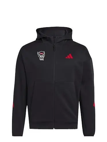 Adidas Wolfpack Full Zip Player Travel Zne Hoodie - Black Team Power Red