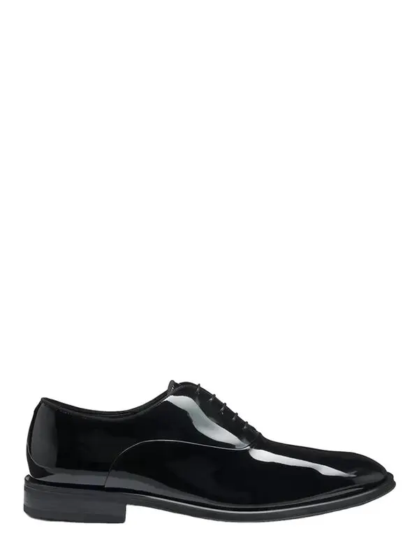 BOSS Patent Faux Leather Oxford Shoes - Black