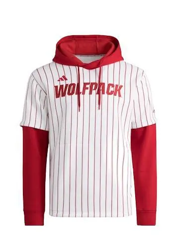 Adidas Wolfpack Hooded Jersey - White Team Power Red