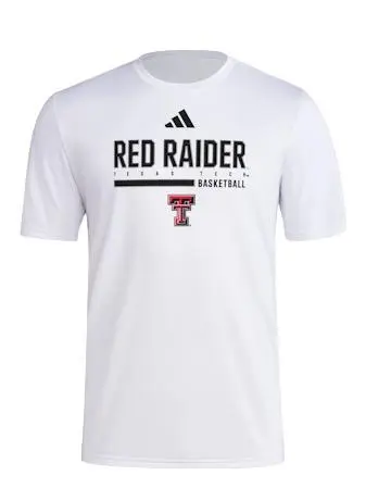 Adidas Raiders Short Sleeve Pregame Tee Shirt - Red White