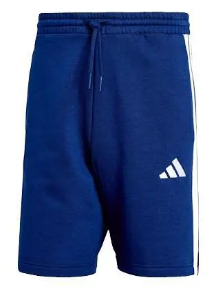 Adidas Essentials 3-stripes Fleece Shorts - Dark Blue White