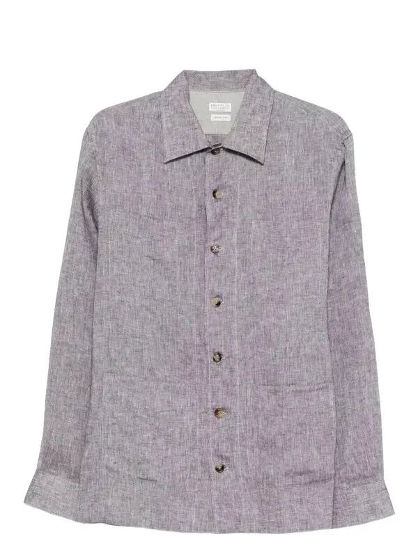 Brunello Cucinelli Pocket Button Shirt - Brown
