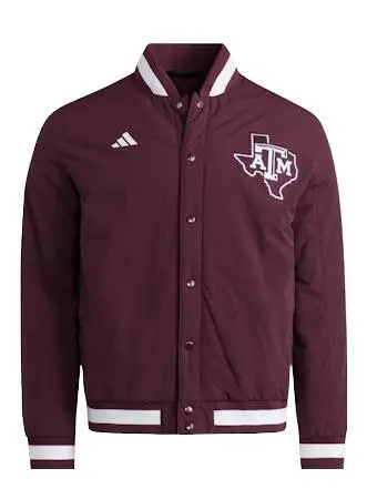 Adidas Aggies Coaches Dugout Jacket - Texas A&m Team Maroon