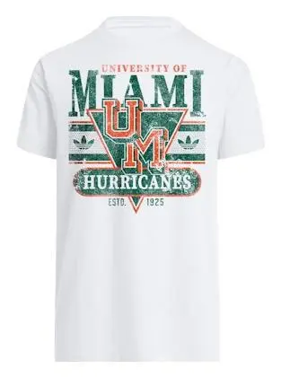 Adidas Hurricanes Graphic T-shirt - Miami White