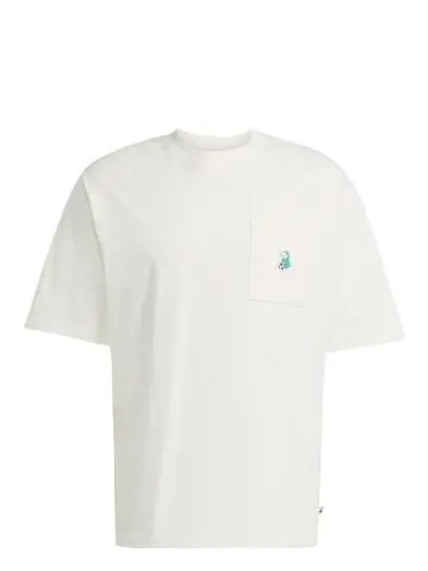 Adidas Dog Patch Pocket Graphic Tee Shirt - Off White