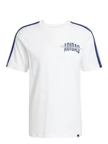 Adidas Collegiate Script Graphic Tee Shirt - White