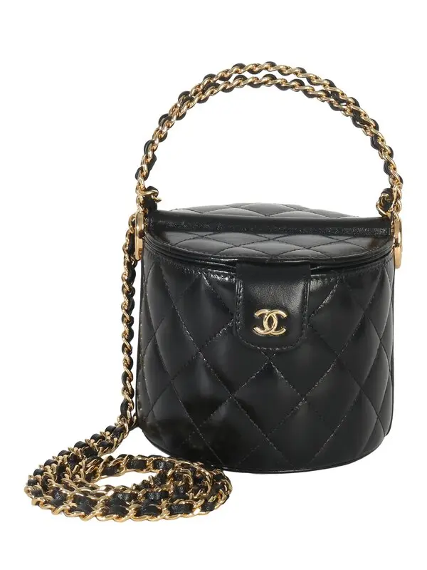 Chanel Quilted Calfskin Mini Vanity Bag - Black