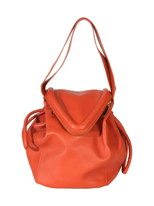 Bottega Veneta Calfskin Beak Tote - Orange