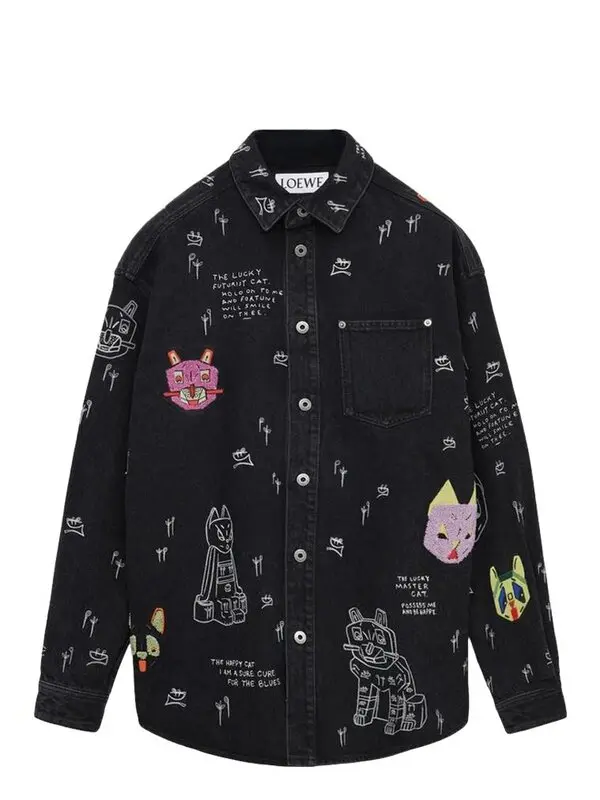 Loewe Overshirt And Multicolor - Black