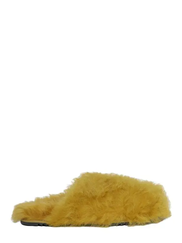 Rick Owens Shearling Mules - Yellow
