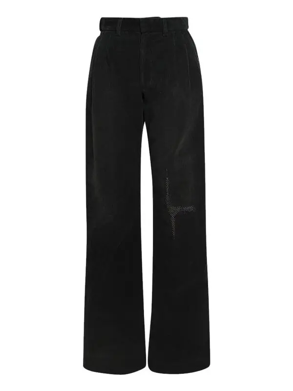 Enfants Riches Déprimés Corduroy Trousers With Repair Detail - Black