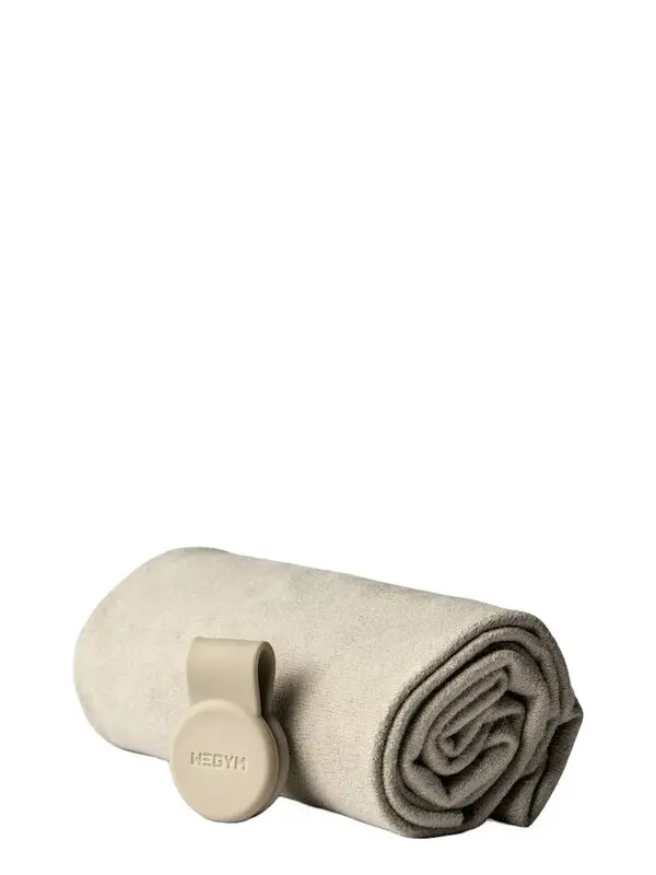 WEGYM Suede Performance Towel With Magnetic Clip - Sandstone