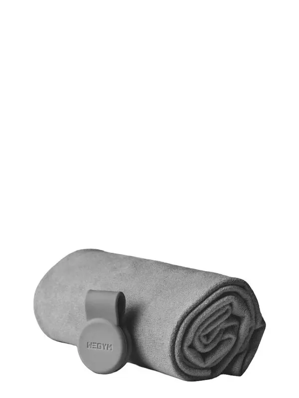 WEGYM Suede Performance Towel With Magnetic Clip - Slate
