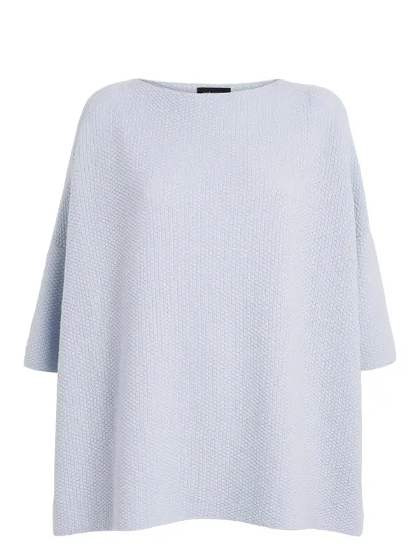Eskandar Cashmere Square-neck Sweater - Blue