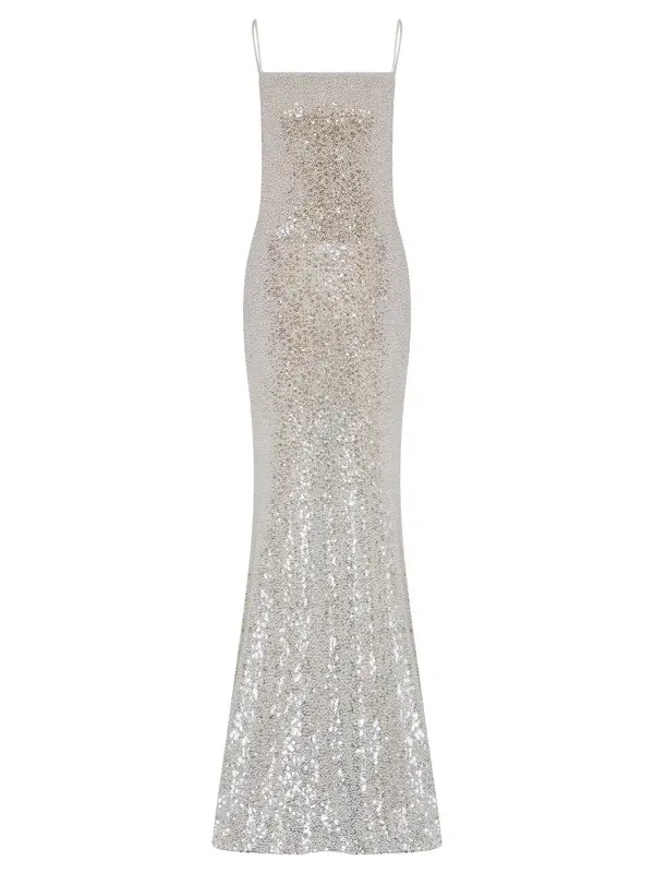 Ila Electra Sequin Maxi Dress - White