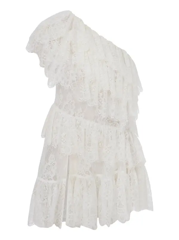 Ila Rori One-shoulder Lace Blouse - White