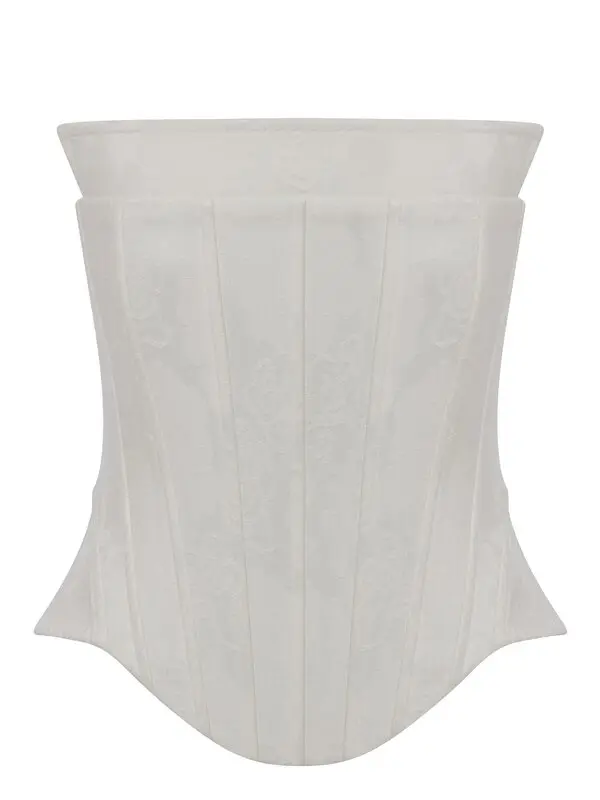 Ila Tulia Jacquard Corset - White