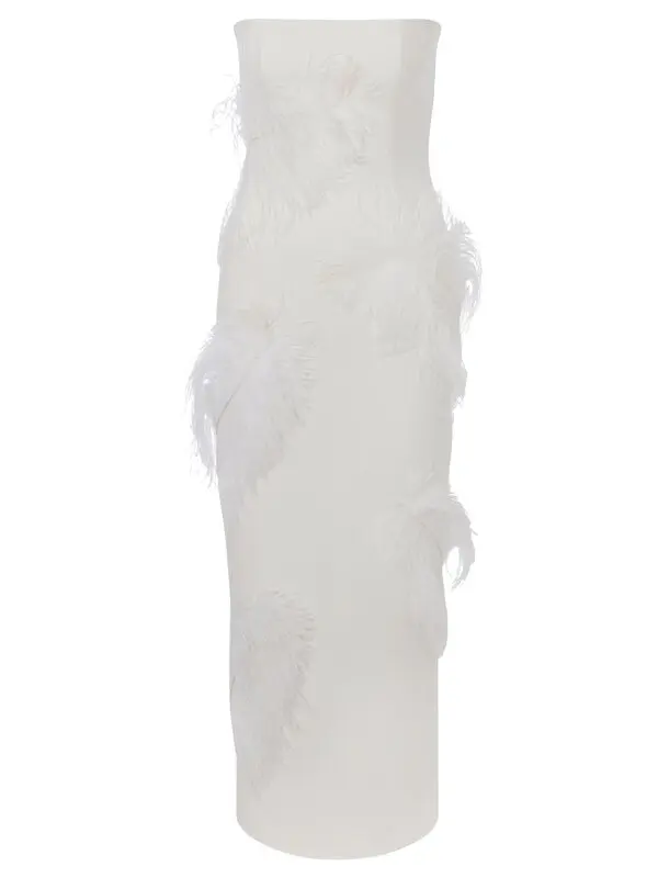 Ila Reese Strapless Midi Dress - White