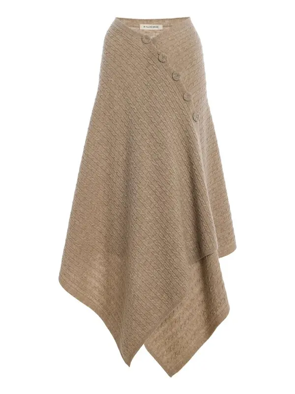 BY MALENE BIRGER Liza Knit Wool-cashmere Midi Skirt - Grey