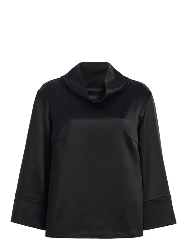 BY MALENE BIRGER Vica High-neck Blouse - Black