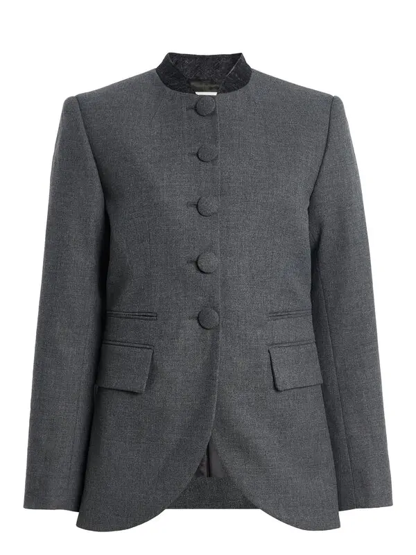 BY MALENE BIRGER Claye Single-breasted Jacket - Dark Grey