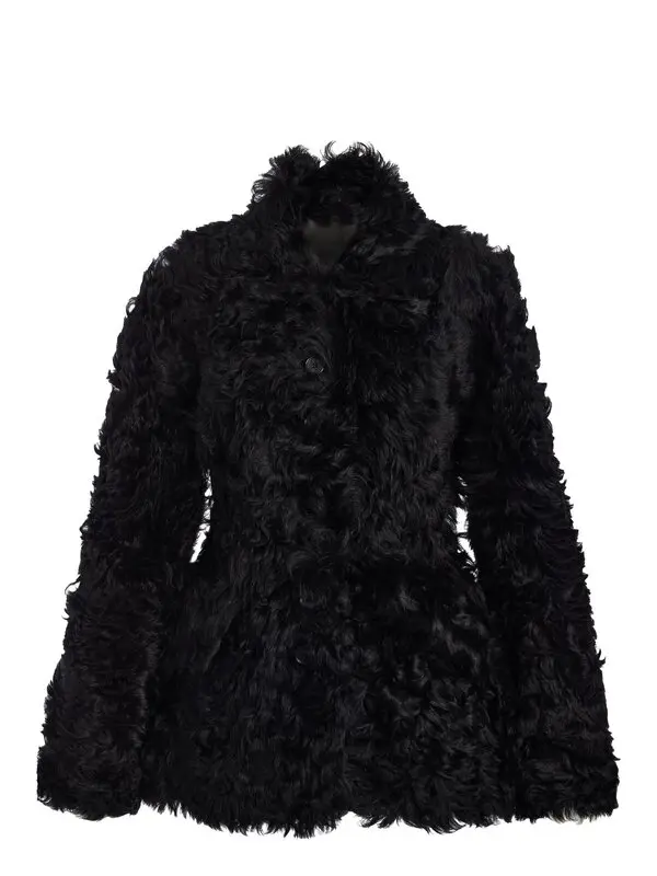 BY MALENE BIRGER Adeline Reversible Shearling Jacket - Black