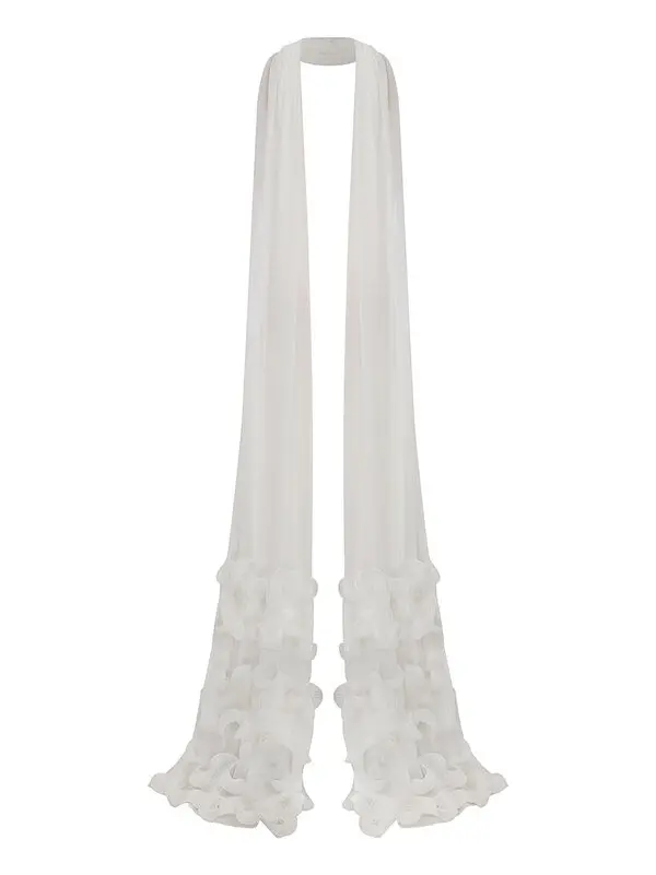 Ila Olia Chiffon Stole - White