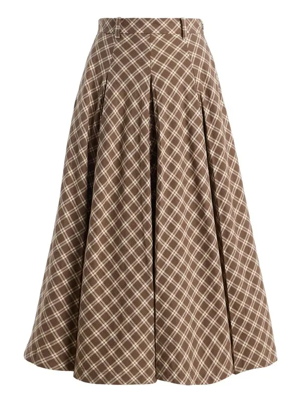 BY MALENE BIRGER Eden Organic-cotton Maxi Skirt - Plaid