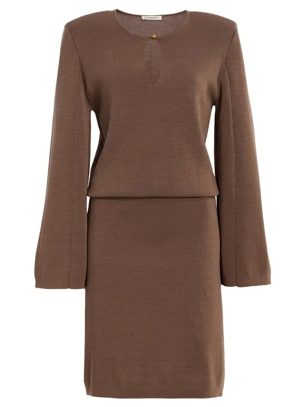 BY MALENE BIRGER Giana Knit Mini Dress - Brown