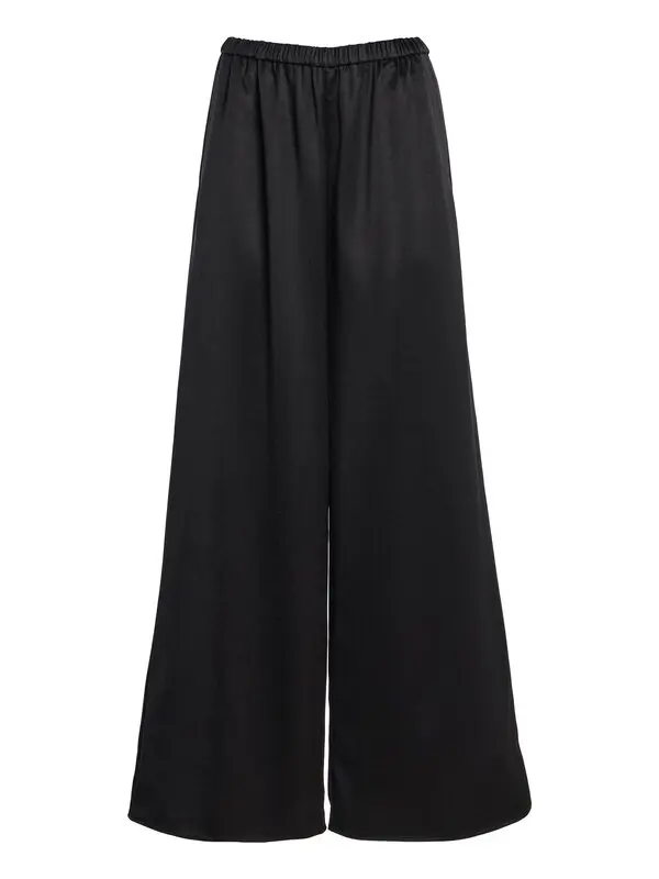 BY MALENE BIRGER Mid-rise Wide-leg Pants - Black