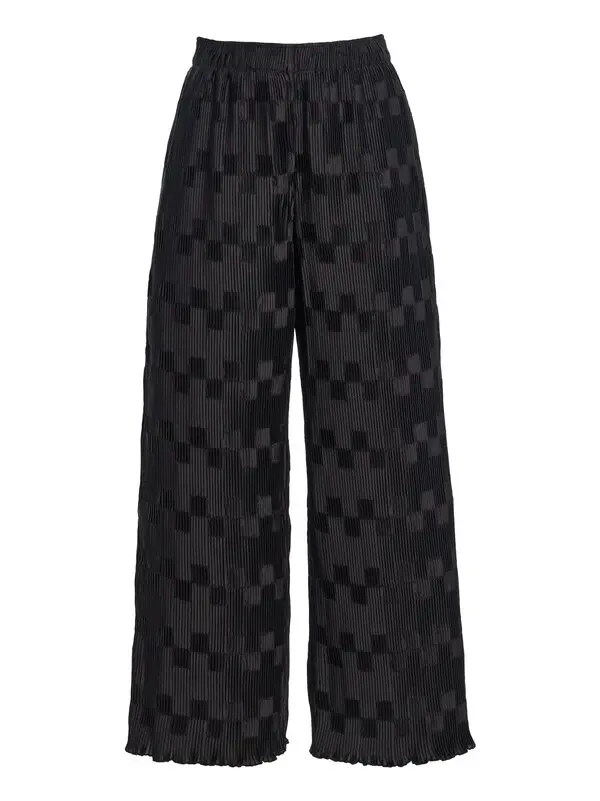 BY MALENE BIRGER Letita Pleated Wide-leg Pants - Black