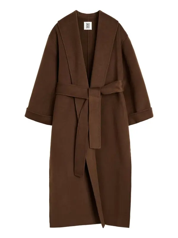 BY MALENE BIRGER Trullem Belted Wool Coat - Brown