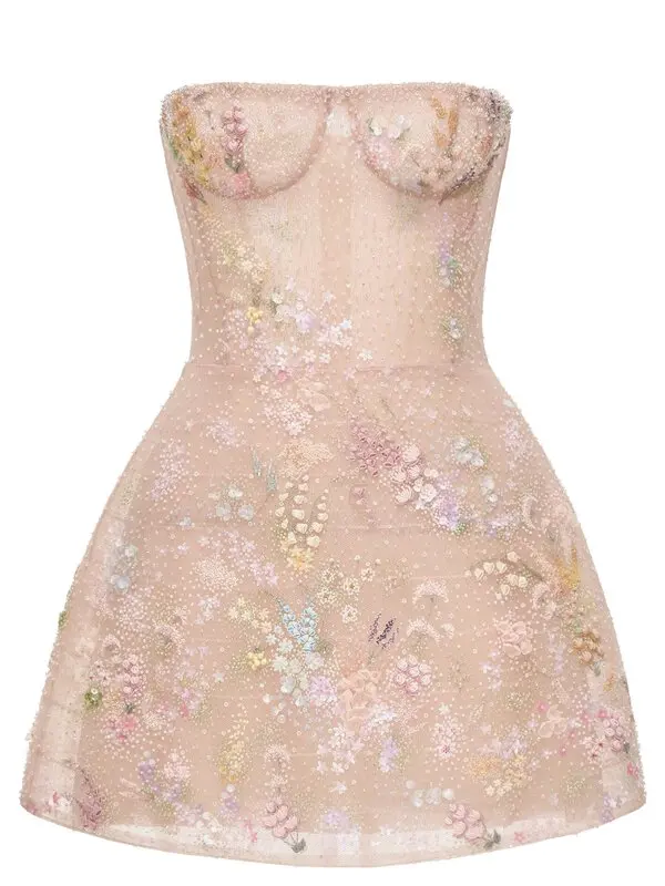 MONTSAND Embellished Mini Dress - Floral