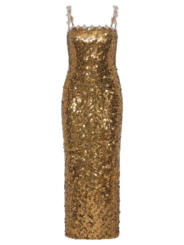 Rachel Gilbert Karter Tulle Maxi Dress - Gold