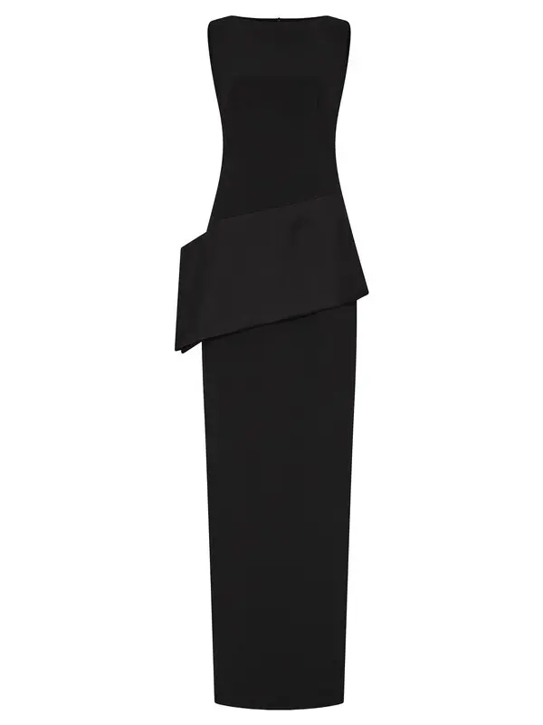 Rachel Gilbert Rick Gown Elegant Maxi Dress - Black