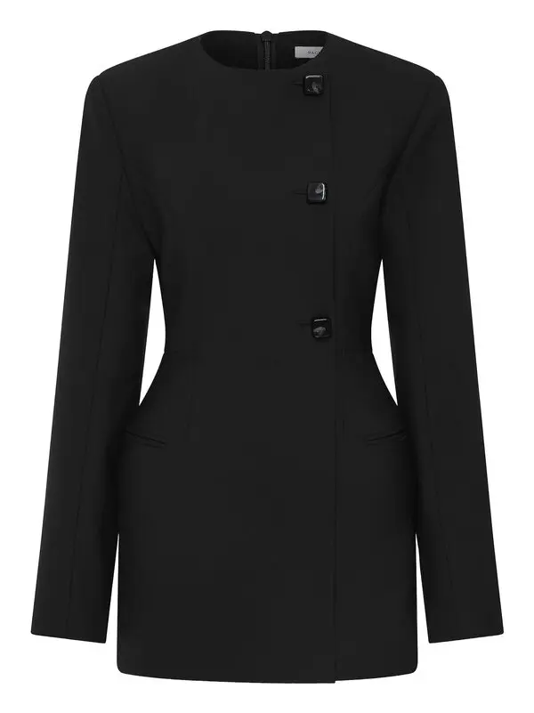 Rachel Gilbert Finley Wool-blend Mini Dress - Black