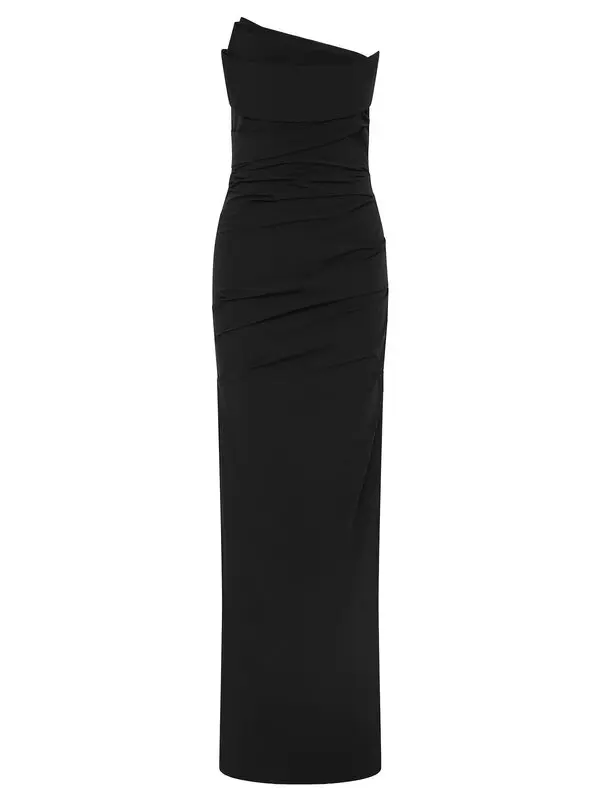 Rachel Gilbert Salma Strapless Gown - Black