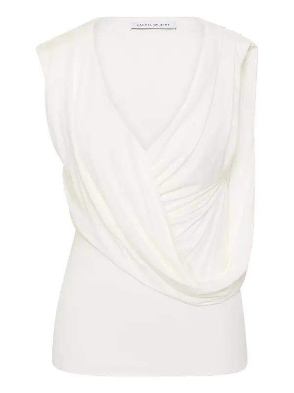 Rachel Gilbert Kingston Draped Top - Ivory